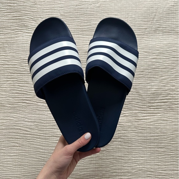 adidas | Shoes | Mens Adidas Navy Slides | Poshmark